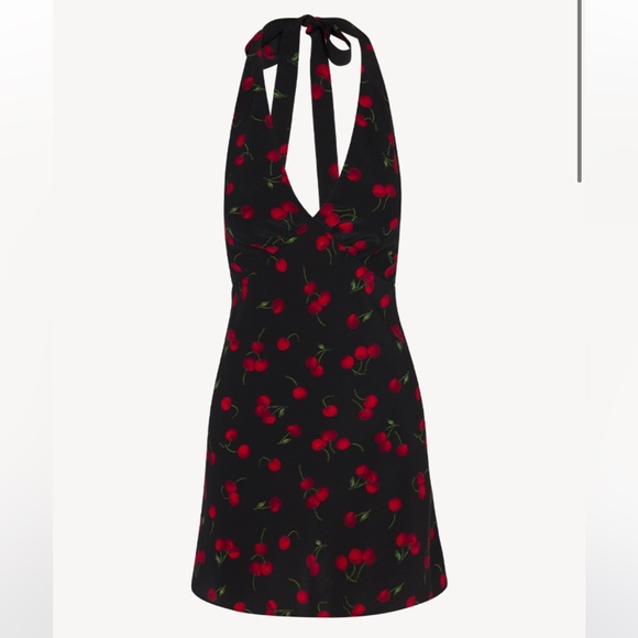 Realisation Par | Dresses | Realisation Par Black Dress With Red Cherry ...